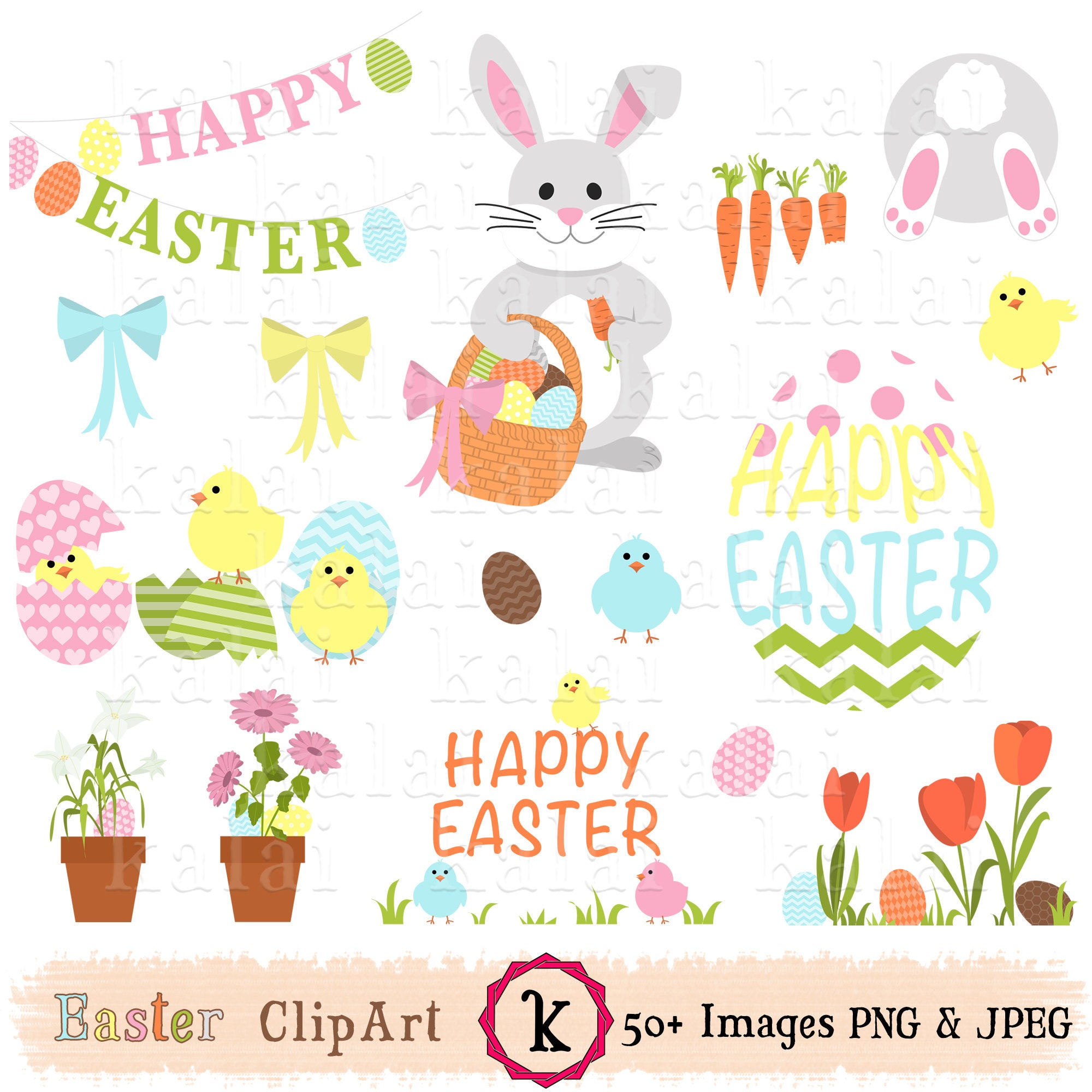 Easter Clipart Set for Instant Download 15 Images Commercial Use ...