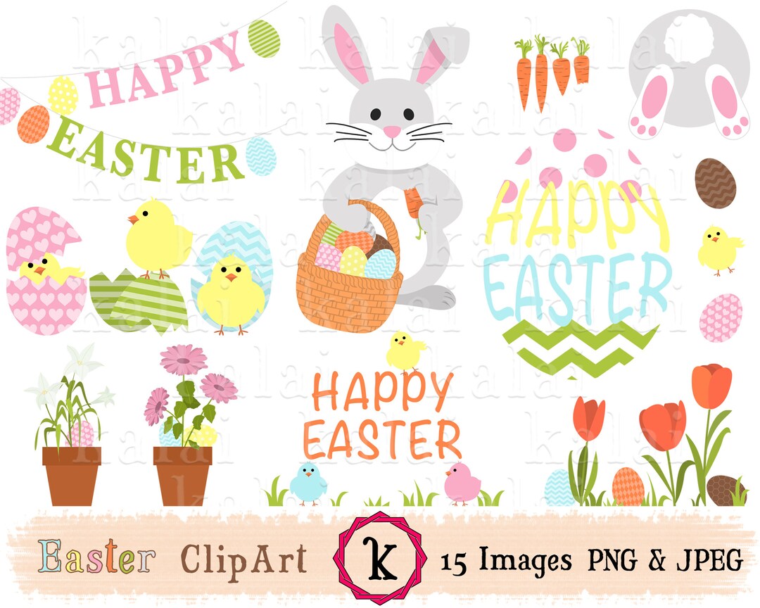 Easter Clipart Set for Instant Download 15 Images - Etsy