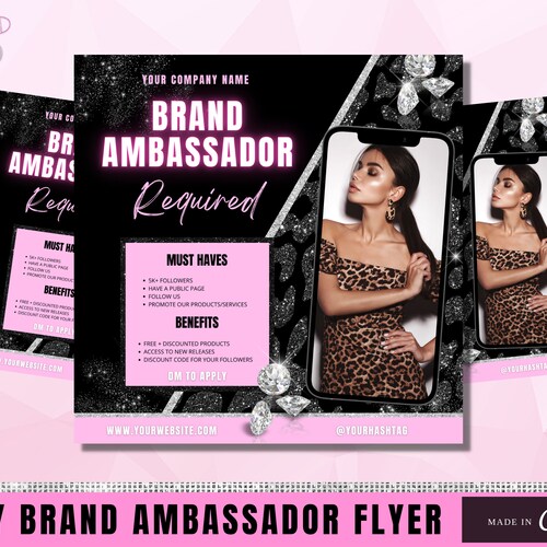 DIY CANVA TEMPLATE Brand Ambassador Flyer Brand Ambassador | Etsy