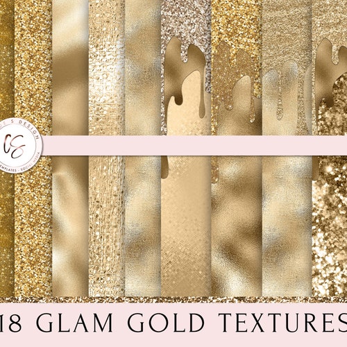 GLAM SILVER TEXTURES Silver Foil and Glitter Digital Papers | Etsy