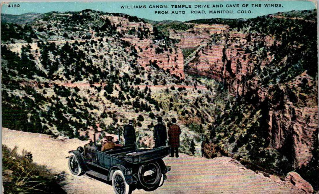 Manitou, Colorado People at Williams Canon, Temple Drive and Cave of ...