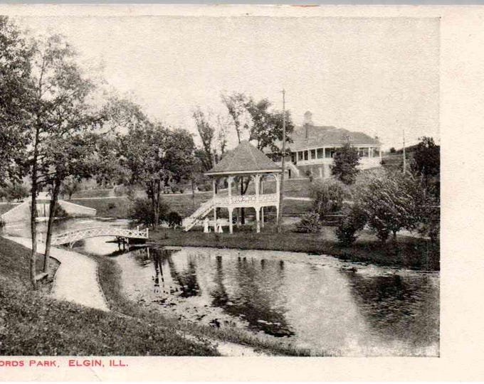Elgin, Illinois - the Gazebo at Lords Park - C1905 - Vintage Postcard ...