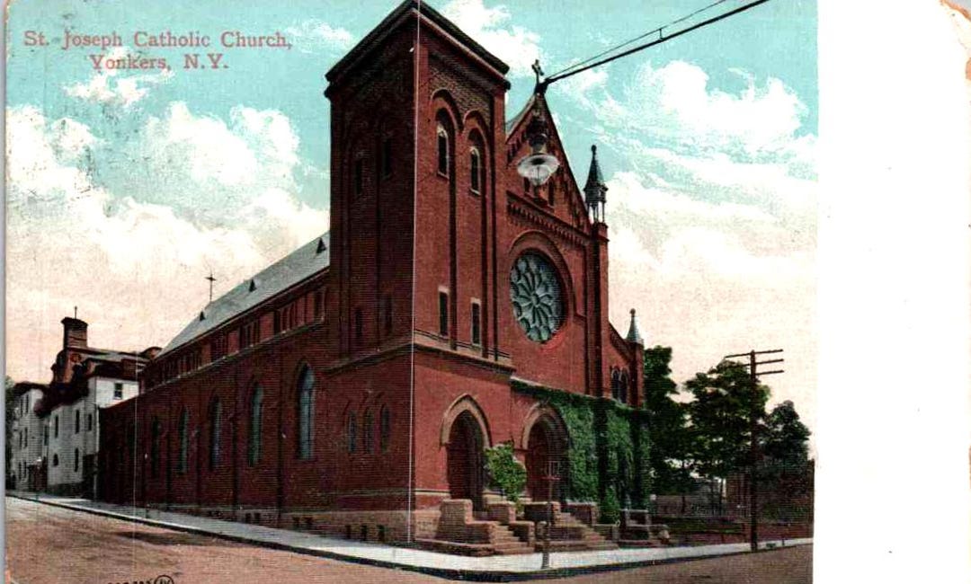 Yonkers, New York, St Joseph, Catholic Church, in 1907, Vintage ...