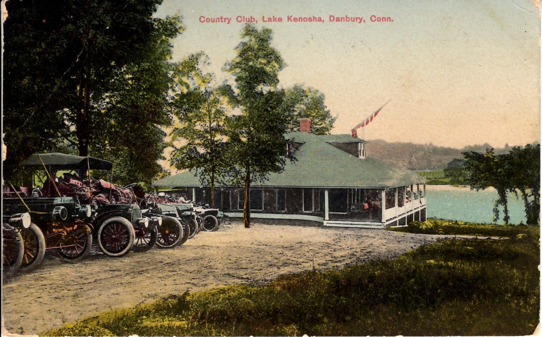 Danbury, Connecticut, Country Club, Lake Kenosha, in 1908, Vintage ...
