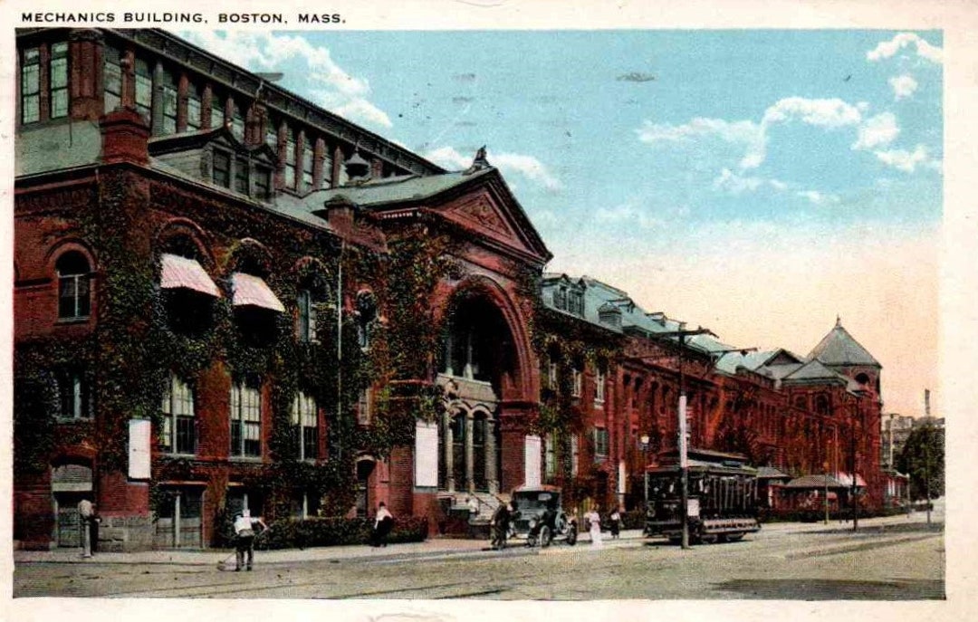 Boston, Massachusetts - Mechanics Building - Trolley - in 1922 ...