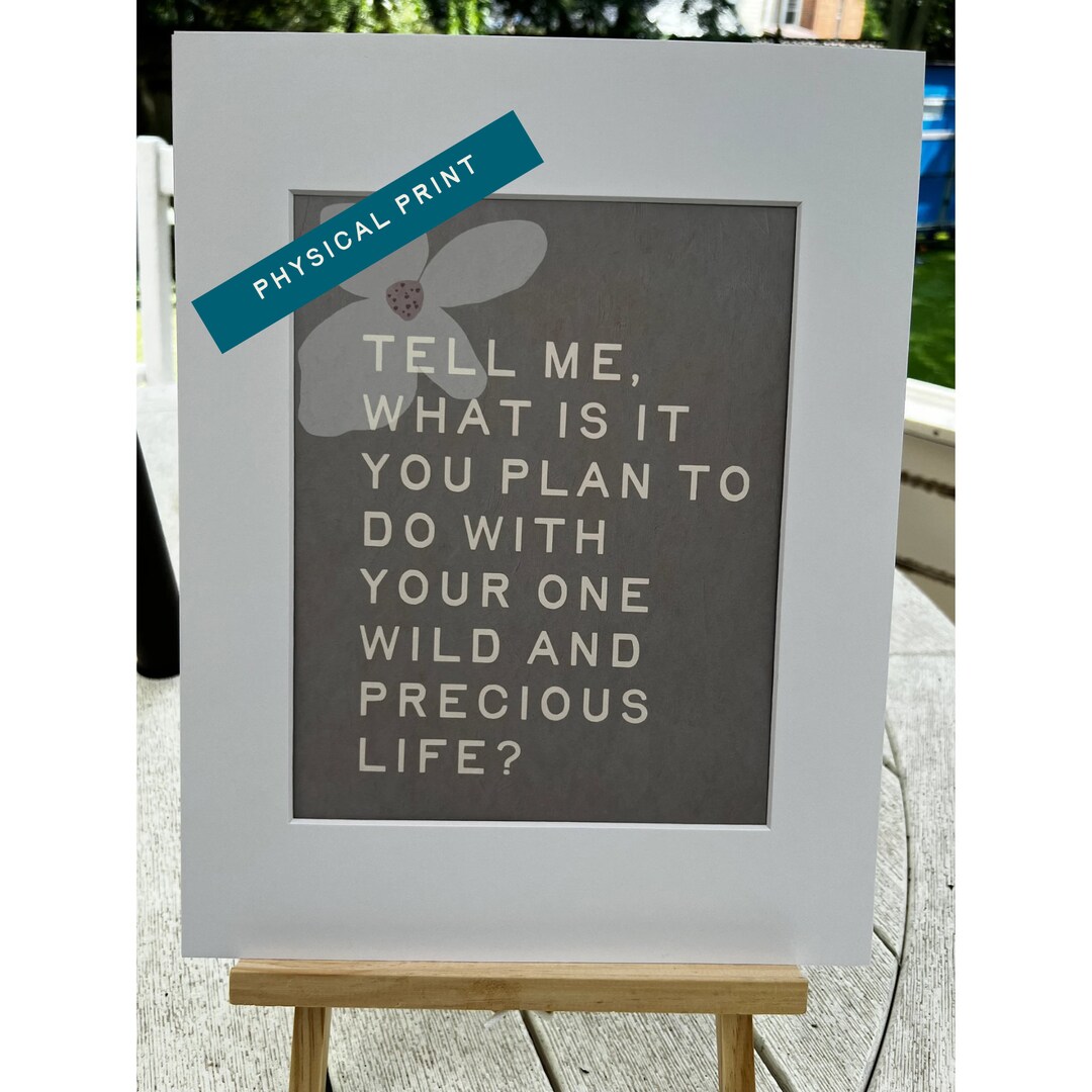 Mary Oliver Quote Print Mary Oliver Poetry Print Literature Lovers ...