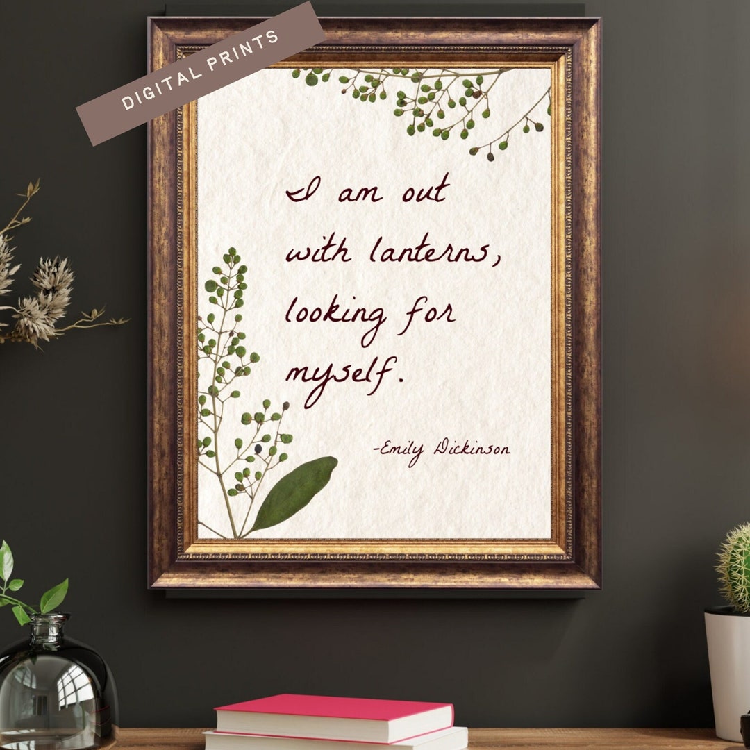 Emily Dickinson Digital Print Wall Art Quote - Printable Wall Art ...