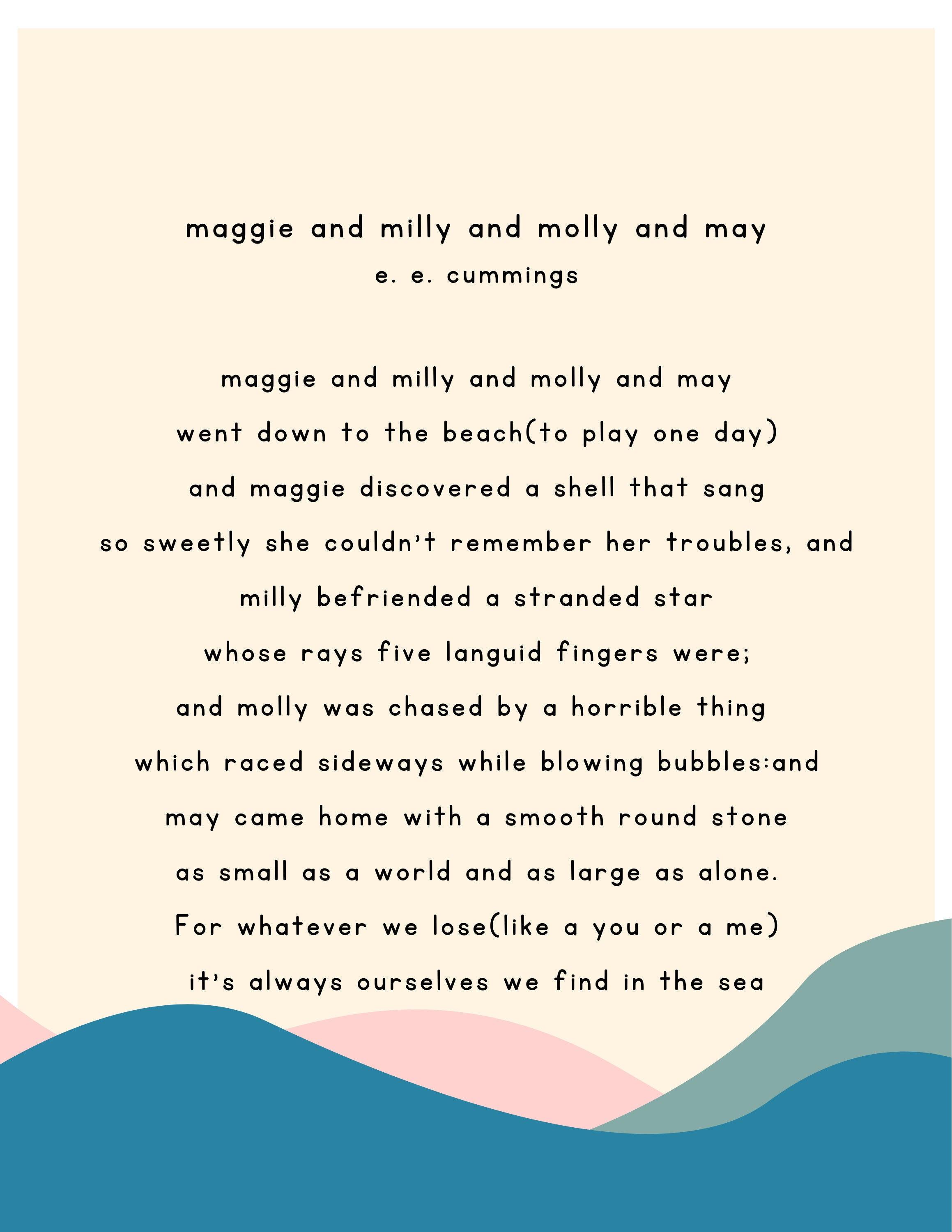 Maggie and Milly and Molly and May by Ee Cummings Digital - Etsy Hong Kong