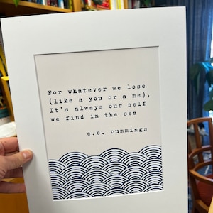 Ee Cummings Print - Poetry, Wall Art Decor - Gifts for Homes ...
