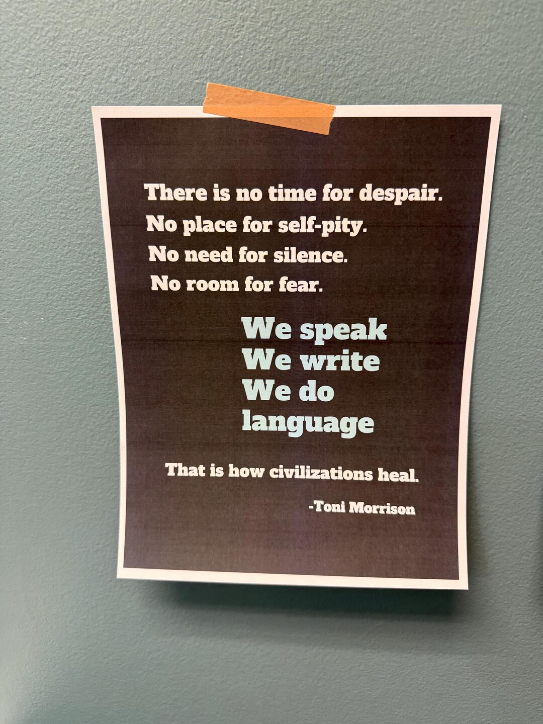 Toni Morrison Quote Despair, Write, Change, Fight - Etsy