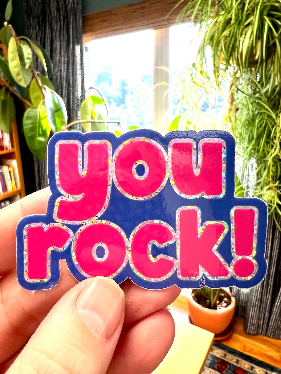 You Rock Glitter Sticker - Motivaional Sticker - Laptop Sticker ...