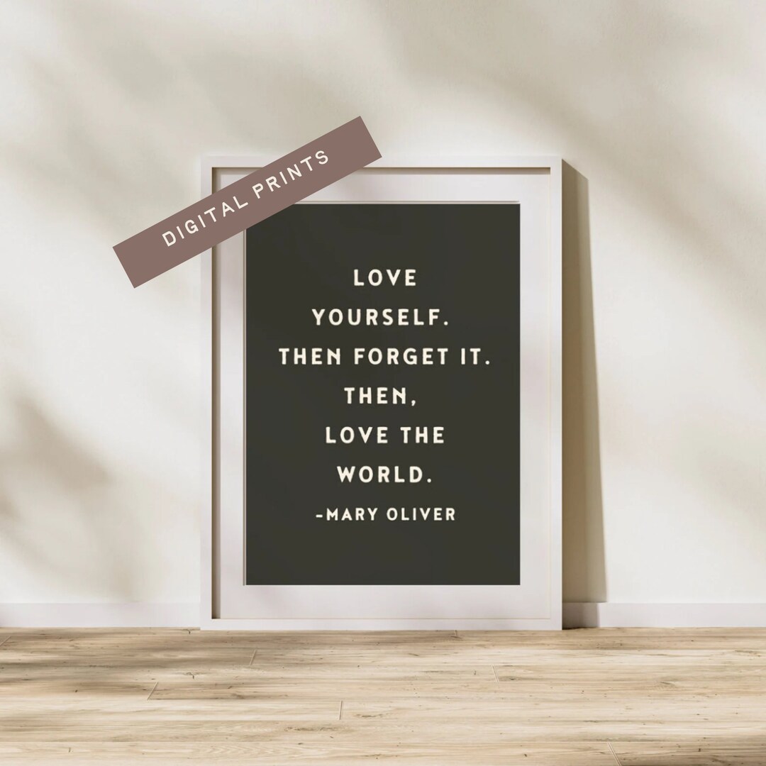 Mary Oliver Digital Download Print Art Poetry Printable Motivational ...
