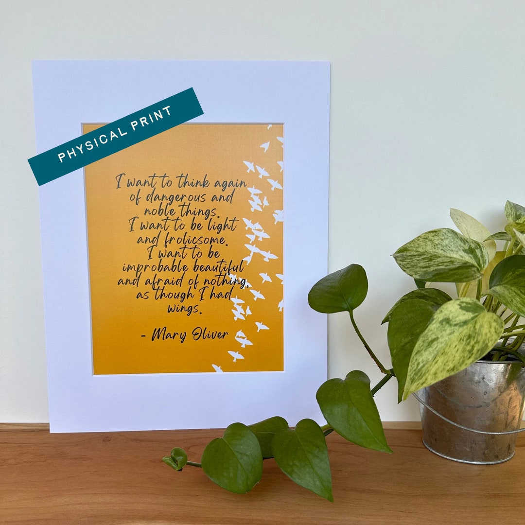 Mary Oliver Poem Quote Mary Oliver Poetry Print Literature Lovers Print ...