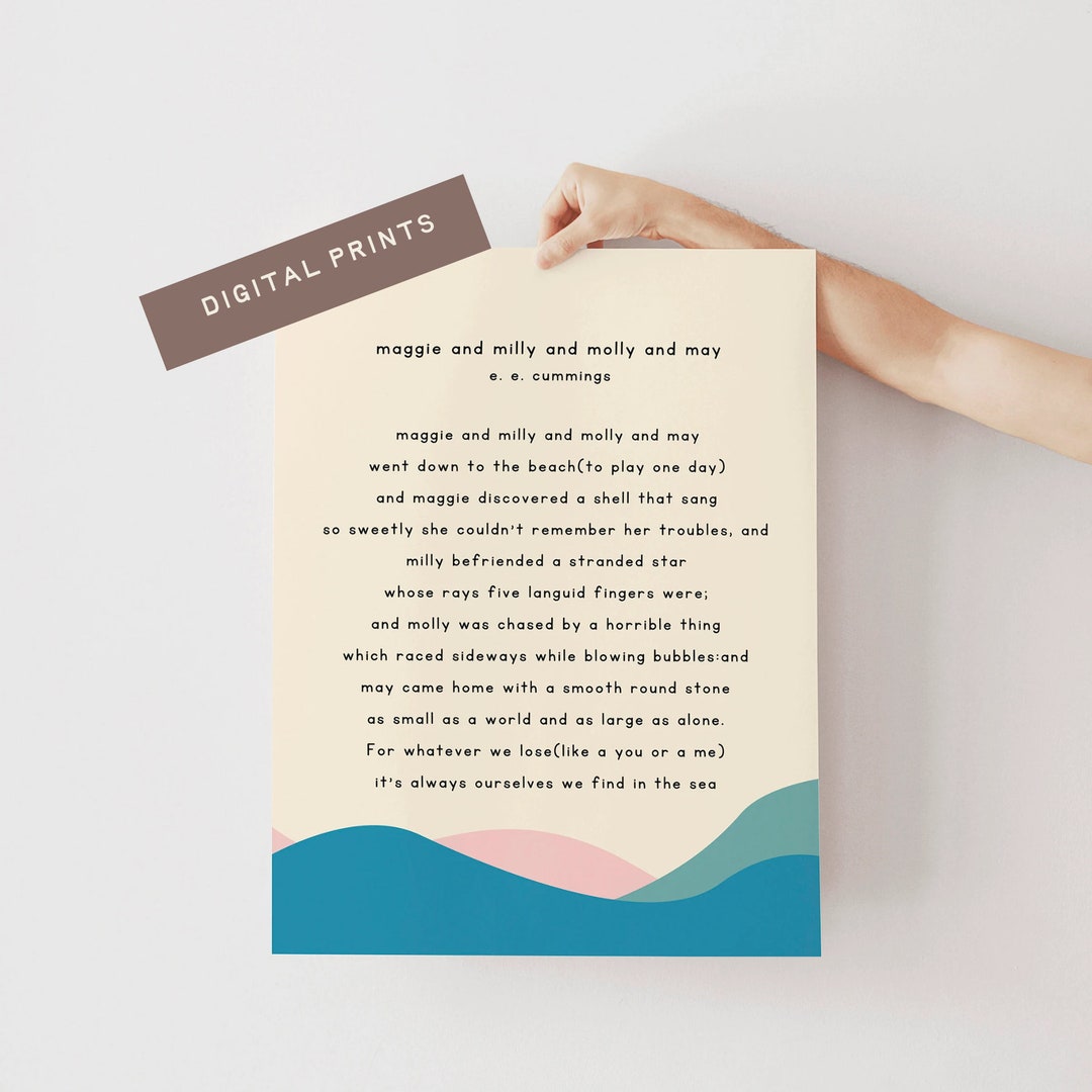 16x20 in Maggie,milly, Molly & Ee Cummings Digital Poetry - Printable ...