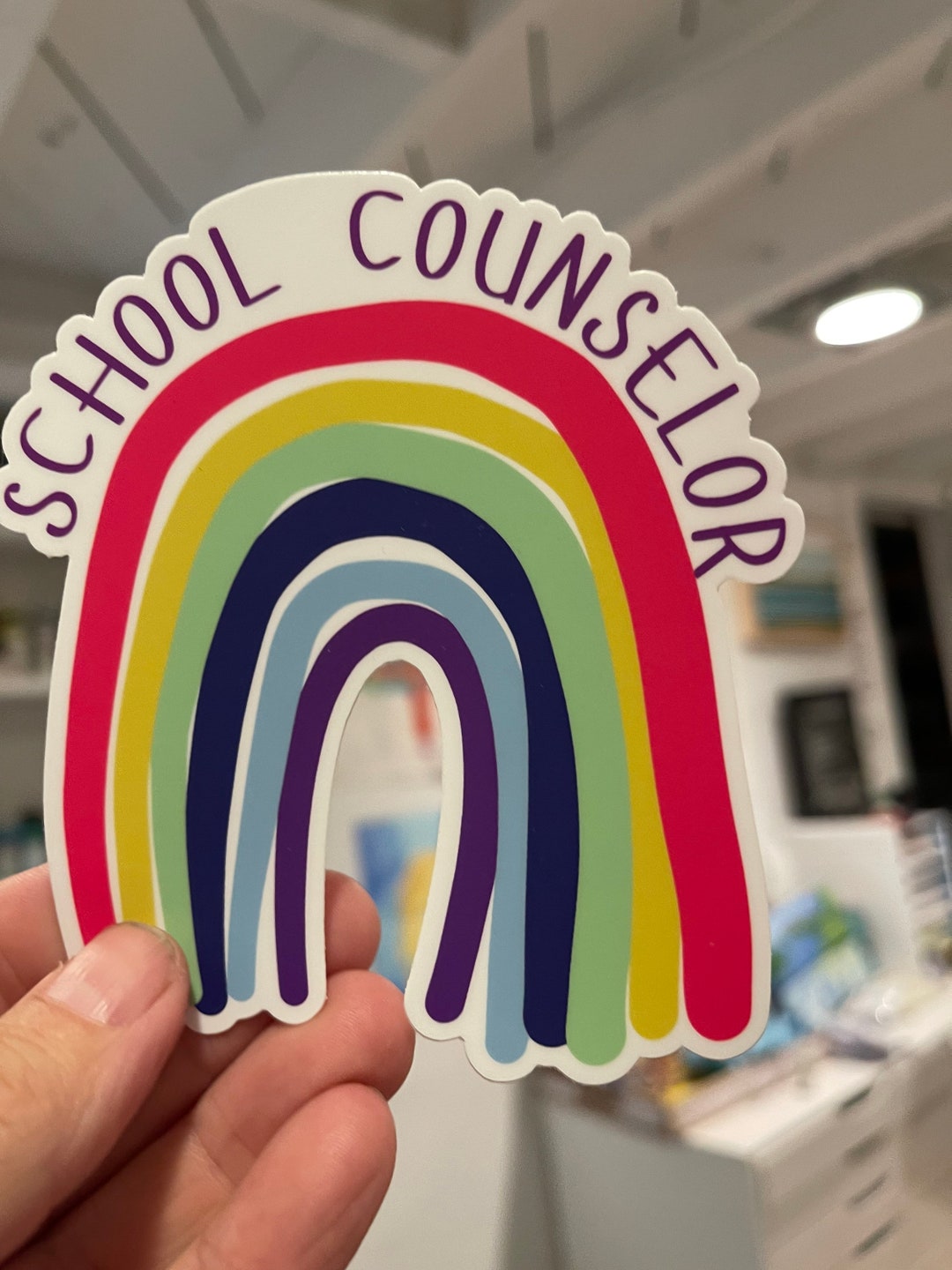 School Counselor Rainbow Sticker - School Counselor Gift - Elementary ...