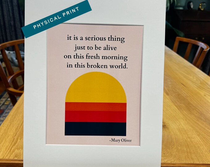 Mary Oliver Poem Print Mary Oliver High Quality Matt Print Mary Oliver ...