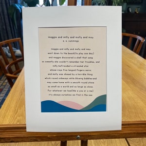 E.E. Cummings Poem Print - Maggie and Millie and Molly and May Poem ...