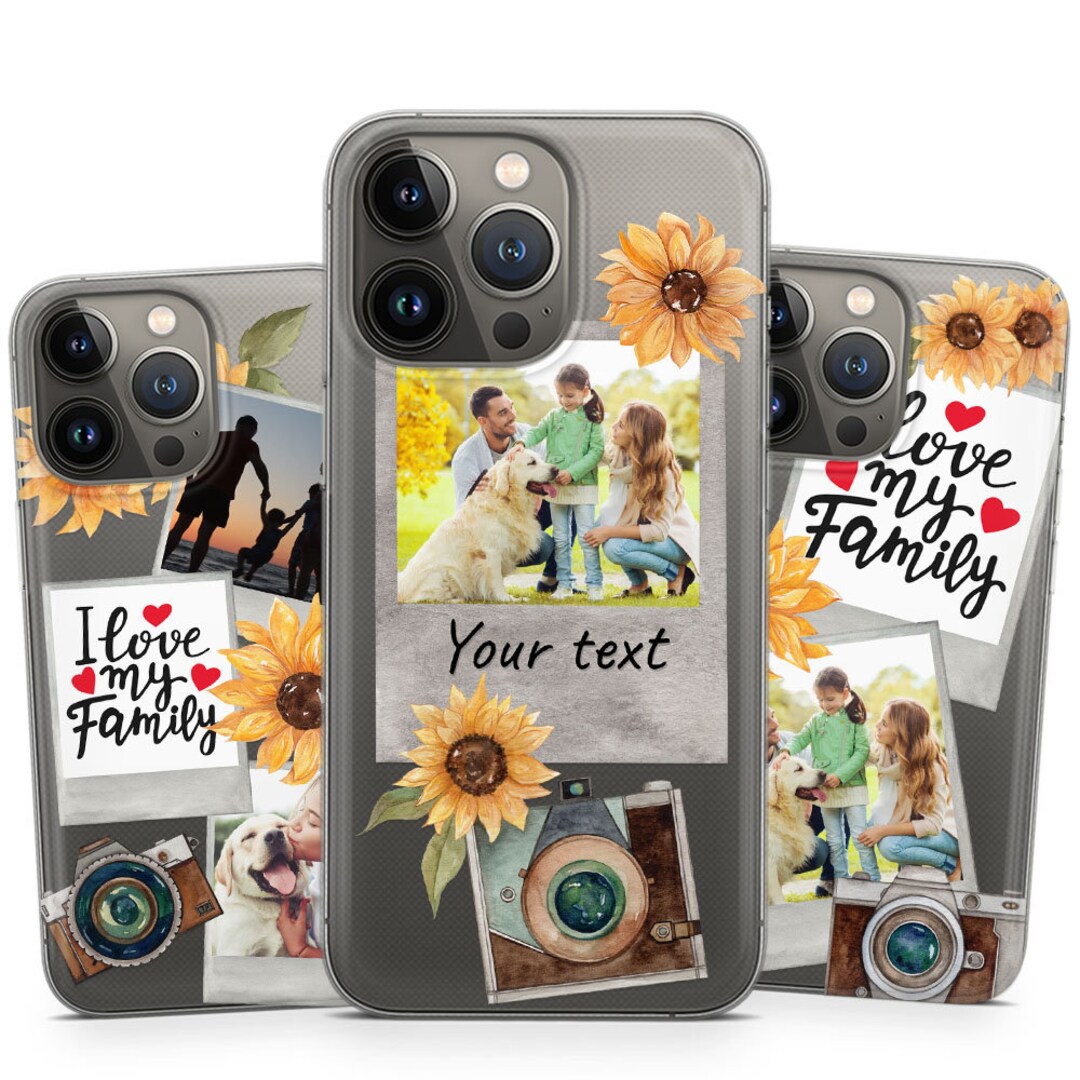Personalised Photo Collage Vintage Sunflower Retro Polaroid Style ...