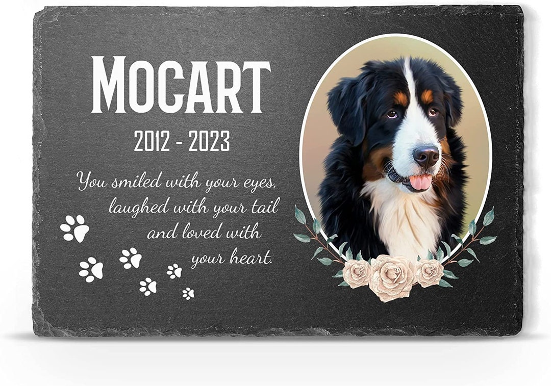 Pet Memorial Slate Stone Plaque for Cats,dogs,hamsters - Personalized ...