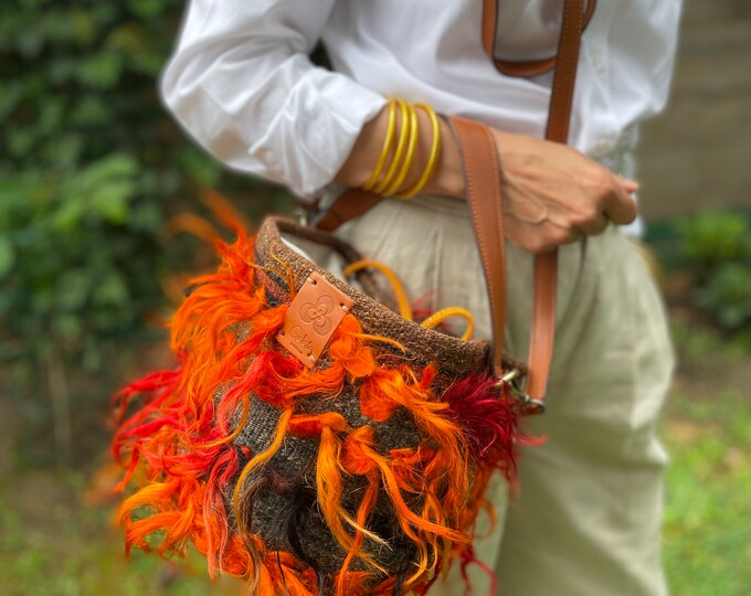Vintage Turkish Made Wool Carpet Kilim Draw String Bucket Bag - Etsy