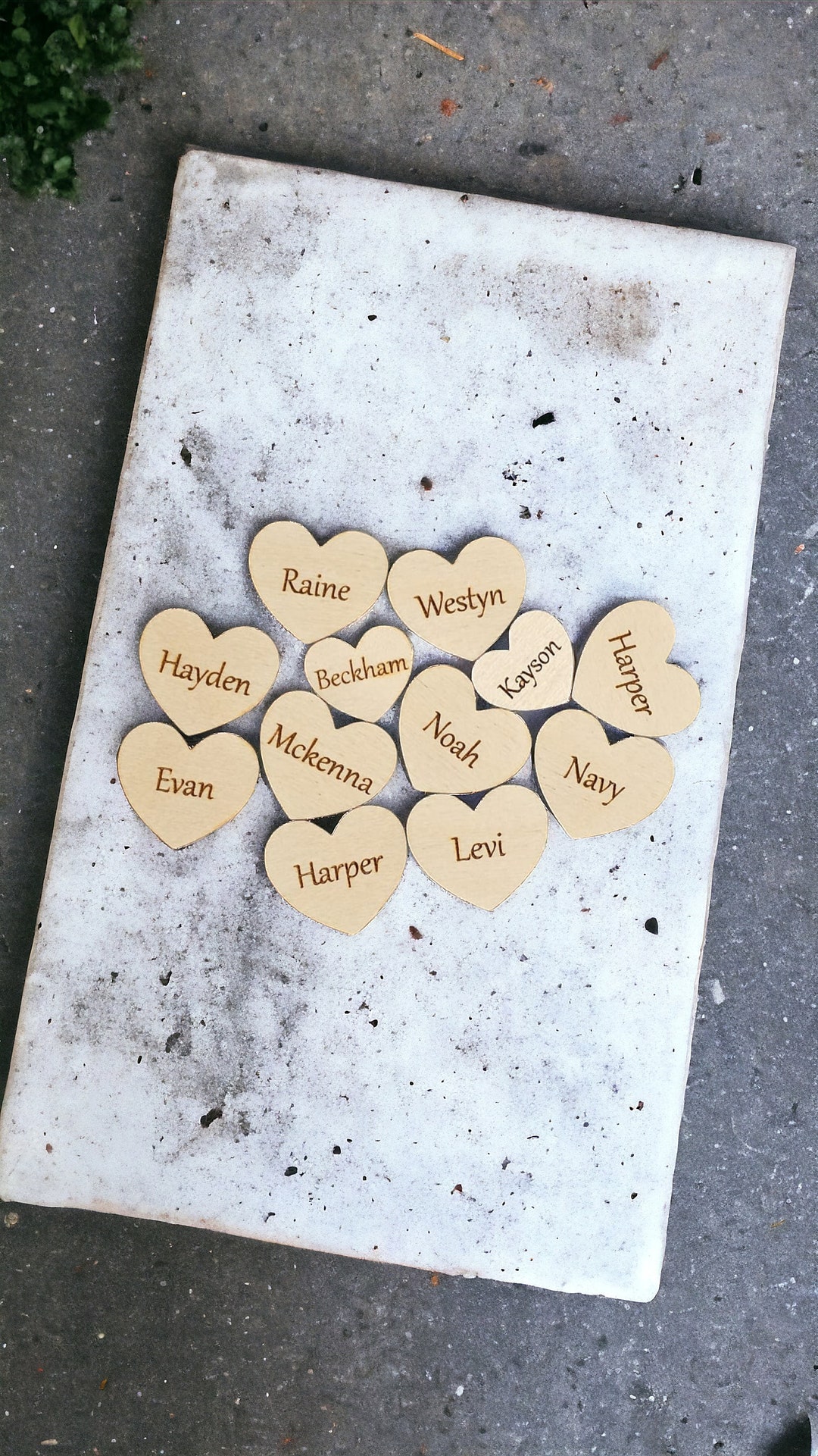 Engraved Hearts,engraved Names,wood Hearts,family Tree,wedding Hearts ...