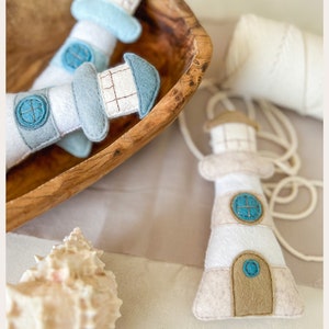 Handmade Coastal Decor. Felt Lighthouse Ornament. Maritime Theme in ...