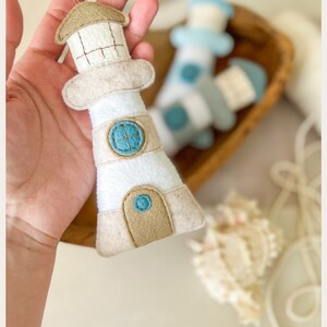 Handmade Coastal Decor. Felt Lighthouse Ornament. Maritime Theme in ...