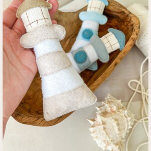 Handmade Coastal Decor. Felt Lighthouse Ornament. Maritime Theme in ...