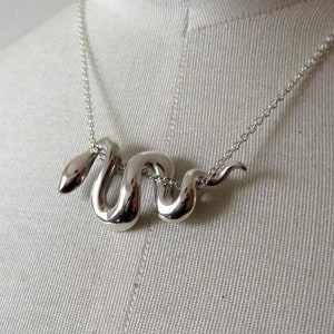 Solid Sterling Silver Snake Pendant Necklace by You Got the Silver ...