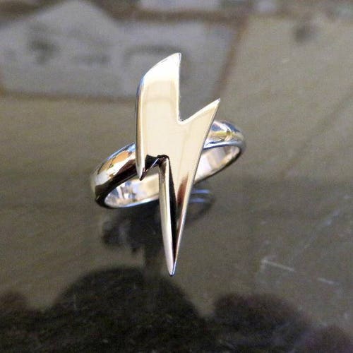 Lightning Ring Lightning Bolt Ring Sterling Silver Lightning - Etsy