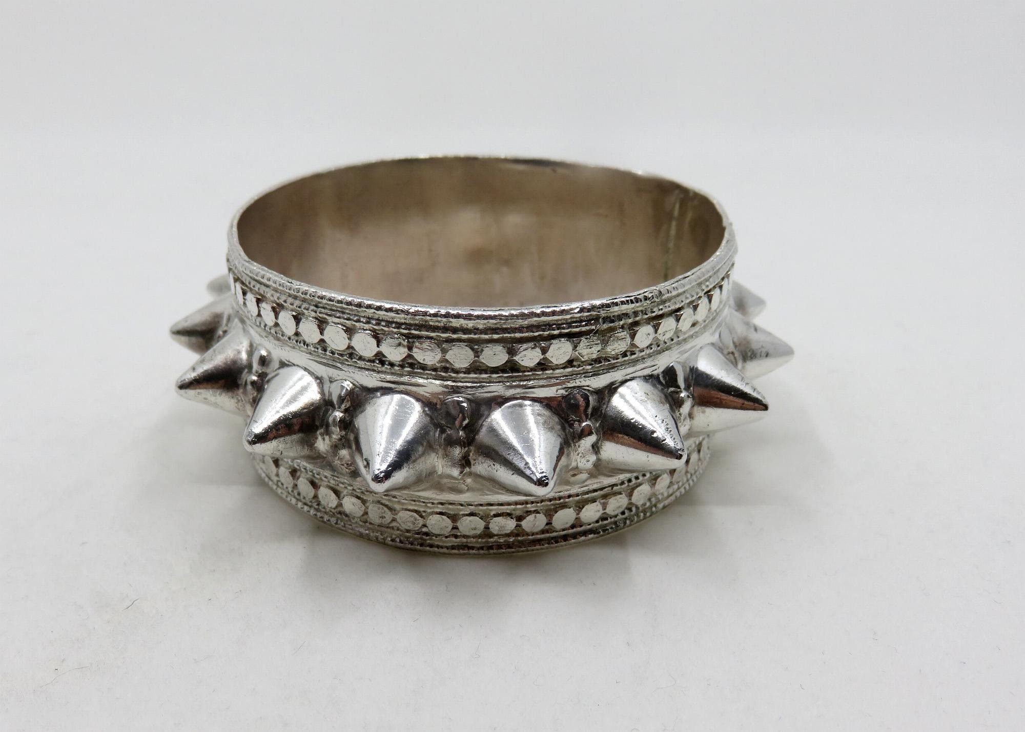 Vintage Antique Omani High Grade Silver Tribal Cuff Bangle - Raised ...