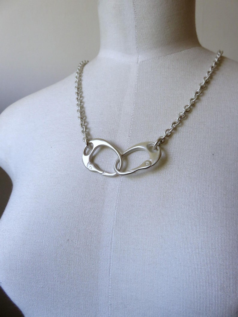 Solid Sterling Silver Handcuff Necklace Keith Richards - Etsy