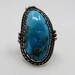 Vintage Solid Sterling Silver Navajo Turquoise Statement Ring by the ...