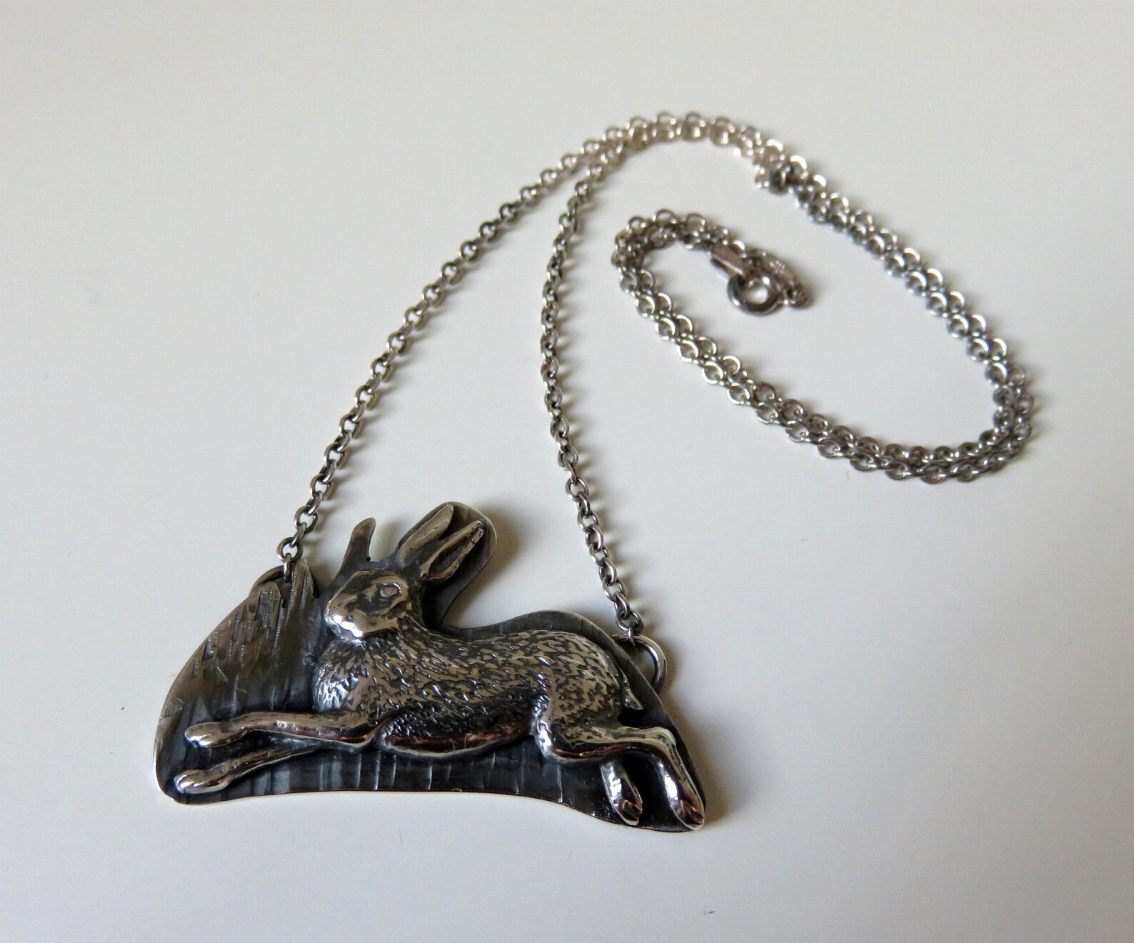 Solid Sterling Silver Hare Pendant Ring the Hill Folklore Nature by You ...