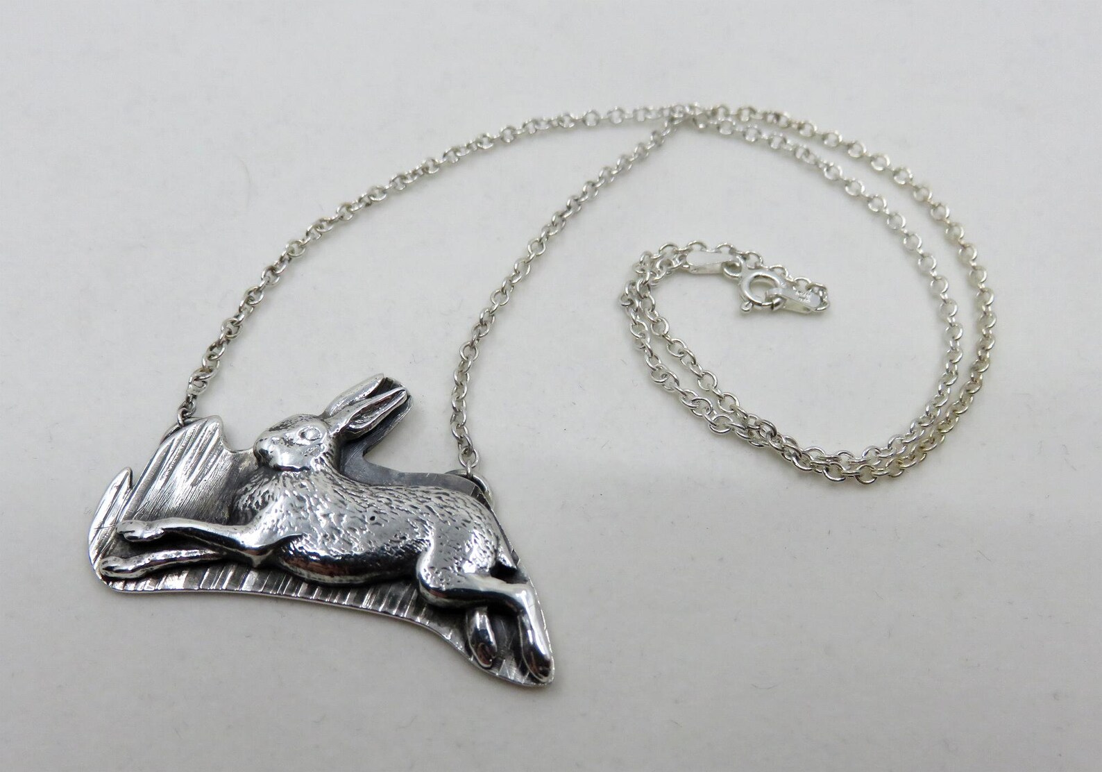 Solid Sterling Silver Hare Pendant Ring the Hill Folklore Nature by You ...
