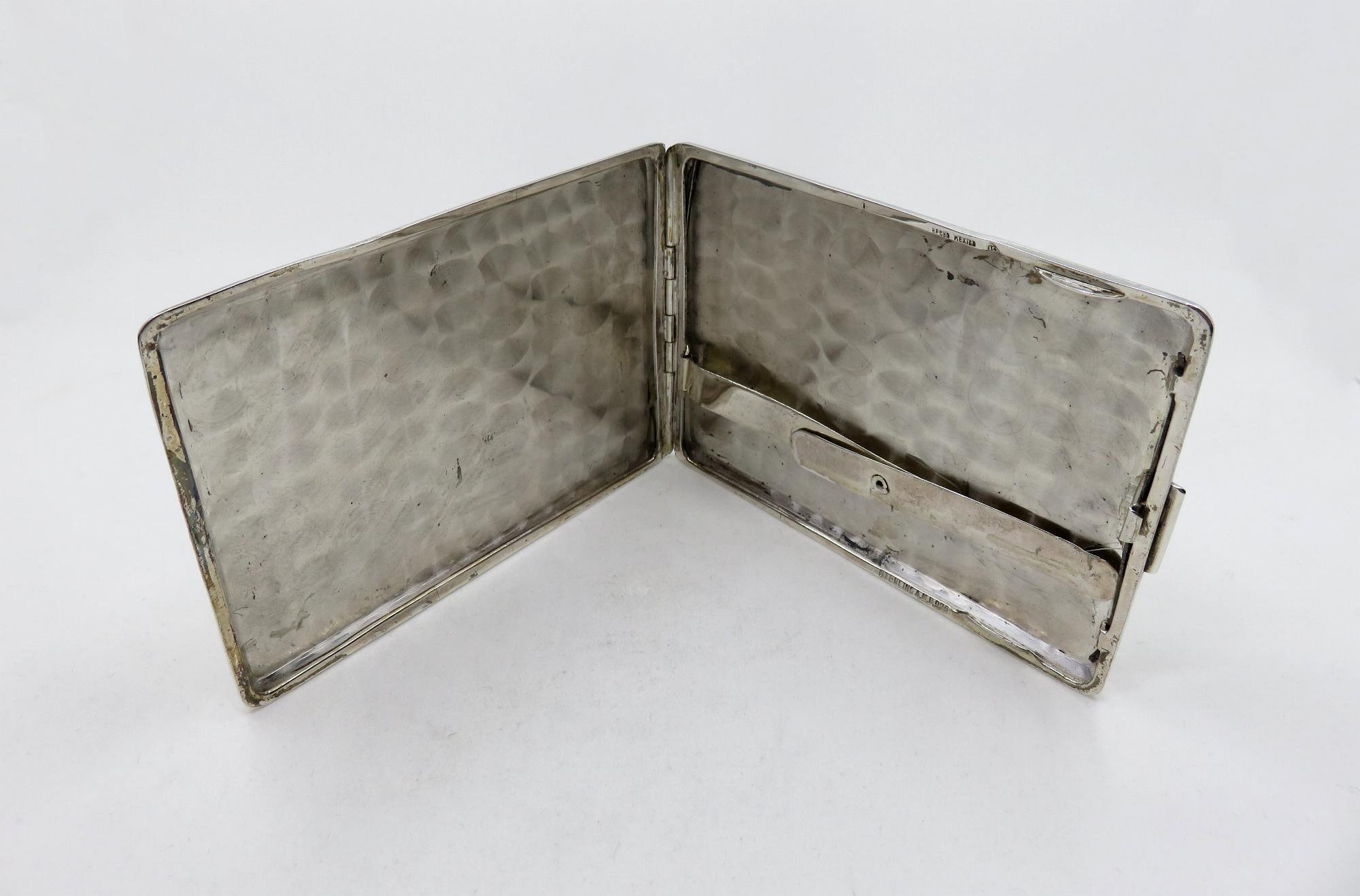 Vintage Mexican Hecho Sterling Silver Cigar Cigarette Case Box signed A ...