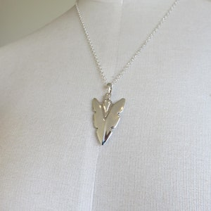 Solid Sterling Silver Arrowhead Navajo Pendant Native American Heavy ...