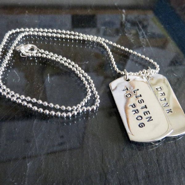 Silver Dog Tag - Etsy