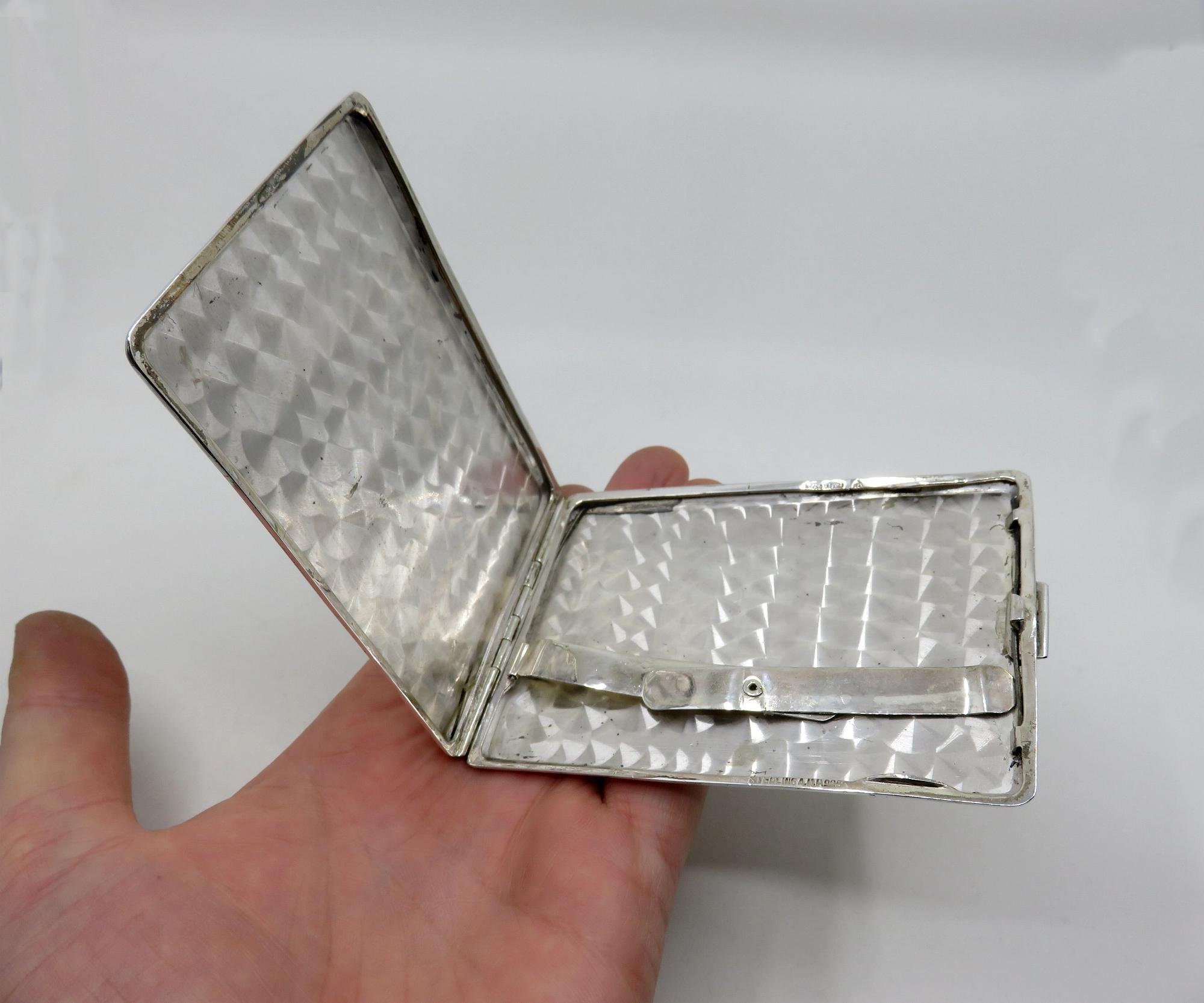 Vintage Mexican Hecho Sterling Silver Cigar Cigarette Case Box signed A ...