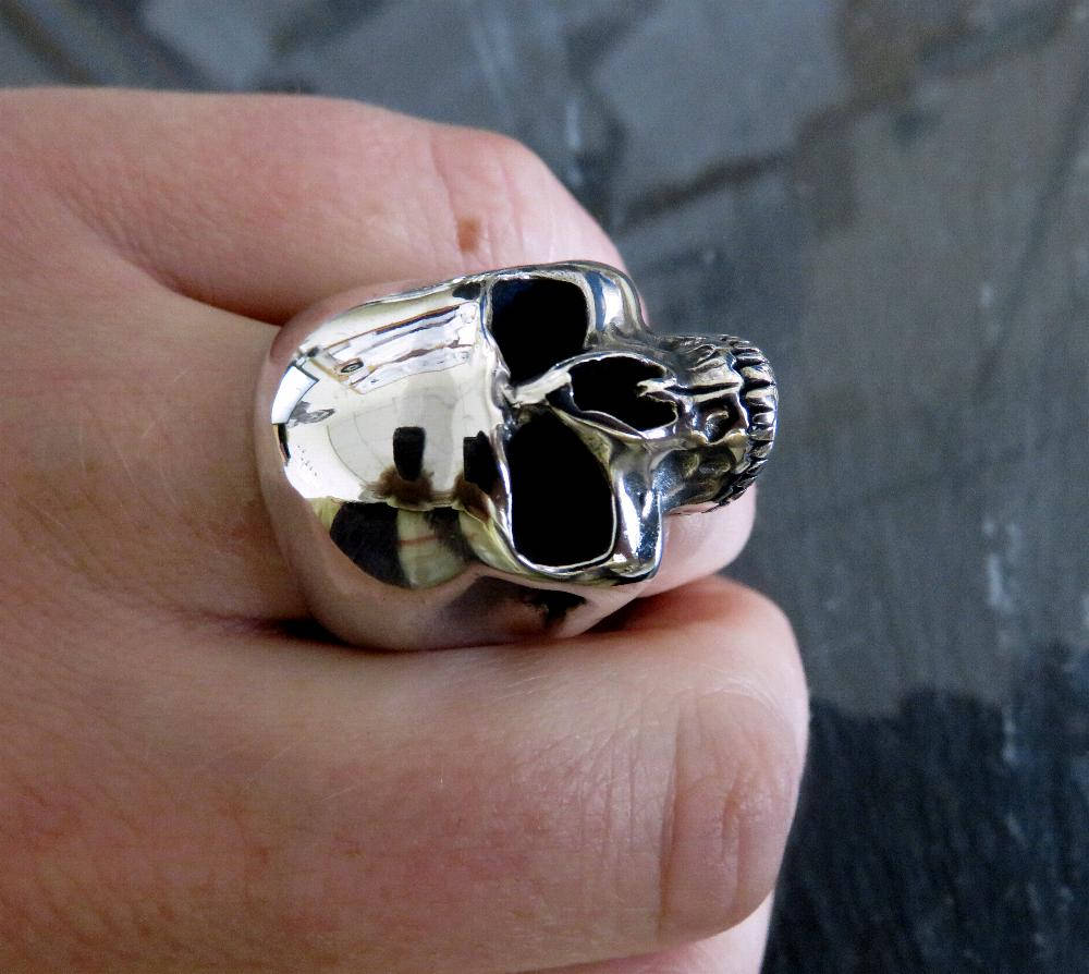 Solid Sterling Silver Heavy Skull Ring Keith Richards 35-40 - Etsy UK