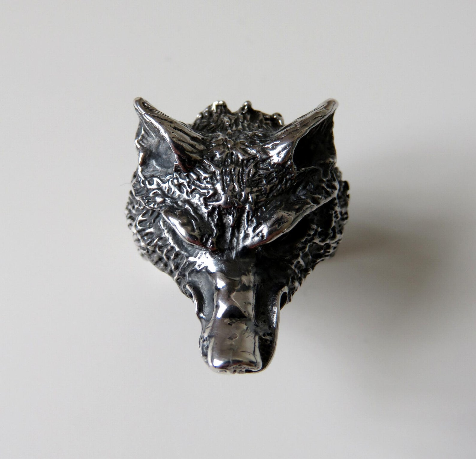 Solid Sterling Silver Wolf Ring Folklore - Etsy UK