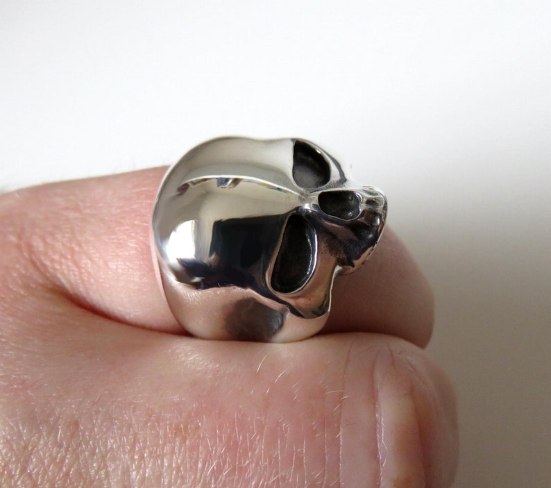 Solid Sterling Silver Skull Ring Keith Richards - Etsy UK