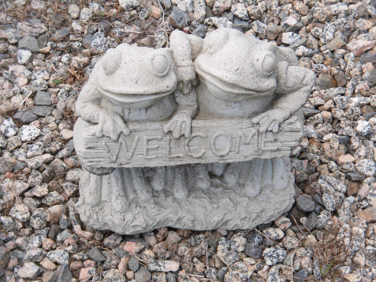 Frog Welcome Statue Outdoor Frog Statue Lawn Decor Garden - Etsy