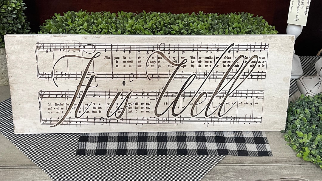It is Well Hymn Wall Decor - Hymn Designs - Home Decor - Hymn Signs ...