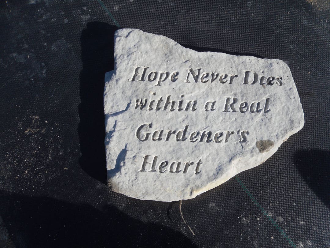 Garden Accent Rock - Garden Decor - Hope Never Dies Garden Rock ...