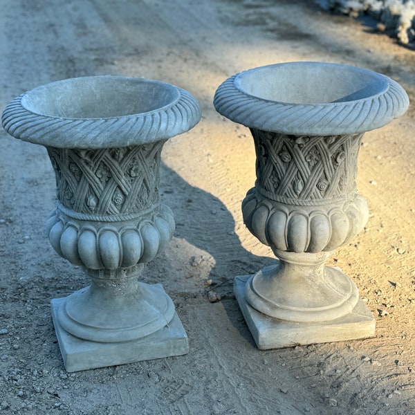 Large Concrete Urn Planter - Etsy