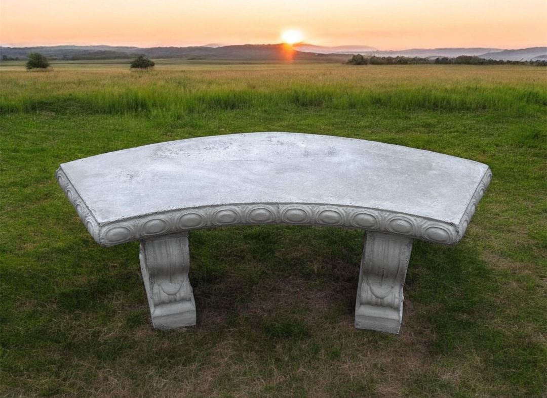 Outdoor Living Bench, Concrete Garden Bench, Outdoor Furniture, Patio ...