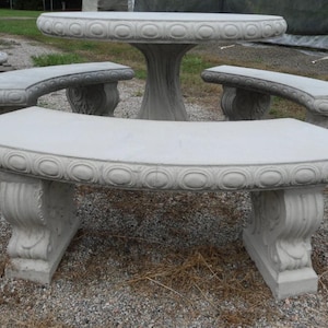 Patio Outdoor Table Set, Patio Table, Concrete Patio Table Set, Outdoor ...