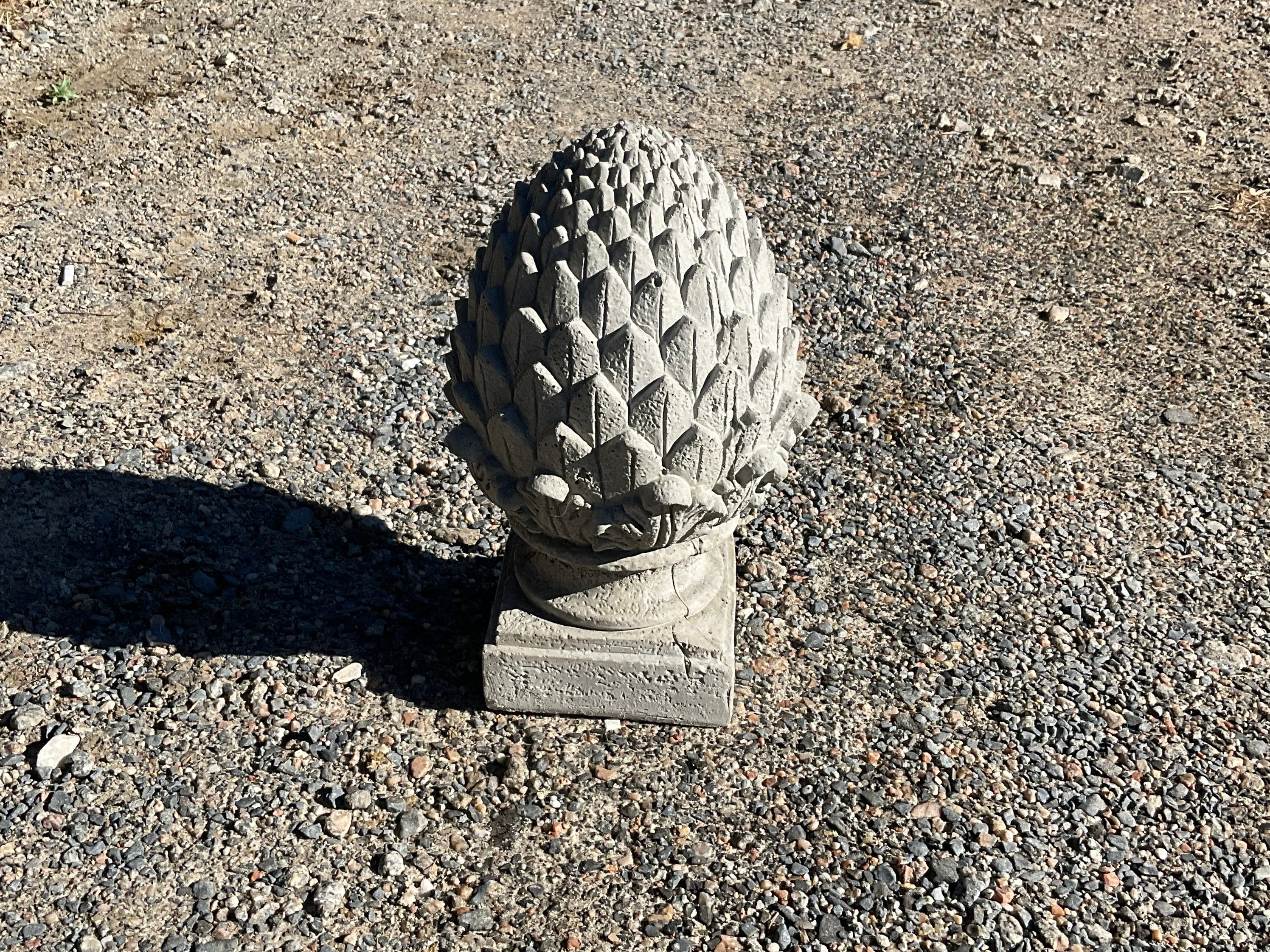 Pair of 2 Concrete Pineapple Finial Statue: Outdoor Garden Decor - Etsy