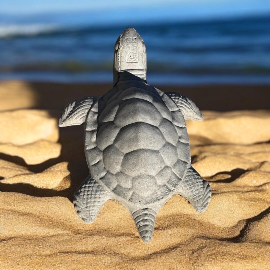 Sea Turtle Statue, Outdoor Turtle Statue, Sea Turtle Decor, Cement Sea ...